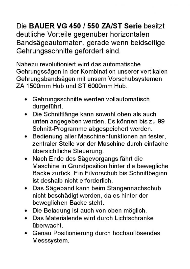 VG 450 L ZA-2 - Sägenfabrik Bauer